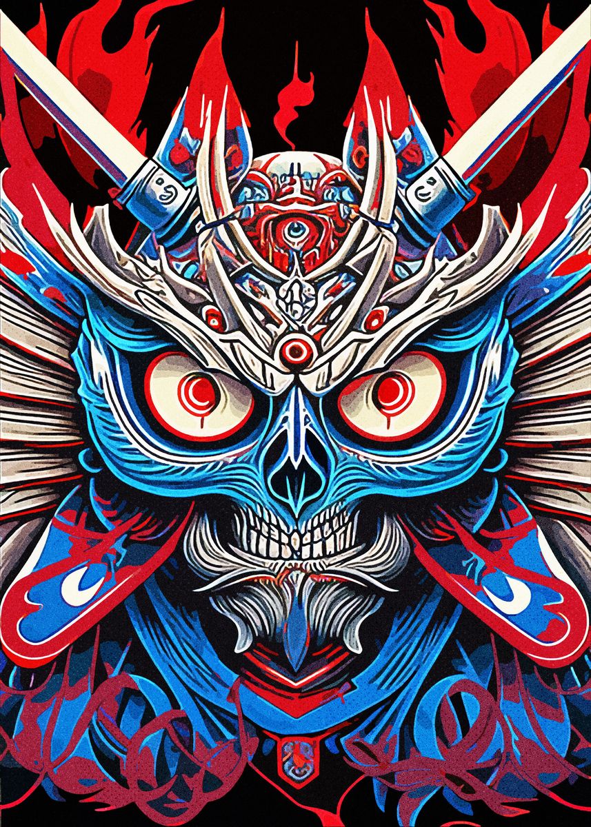 'Art Owl Samurai' Poster, picture, metal print, paint by Ammar Zain ...