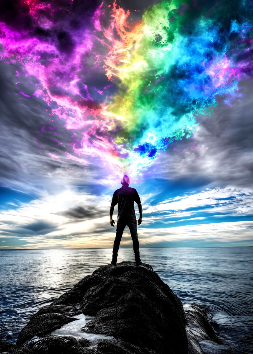 'Colorful determination' Poster, picture, metal print, paint by Vendzi ...