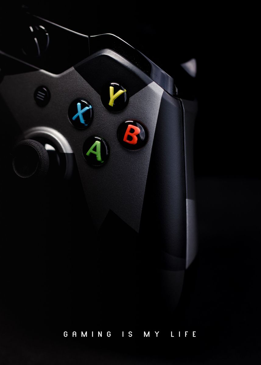 'Gaming is My Life' Poster, picture, metal print, paint by Big City ...