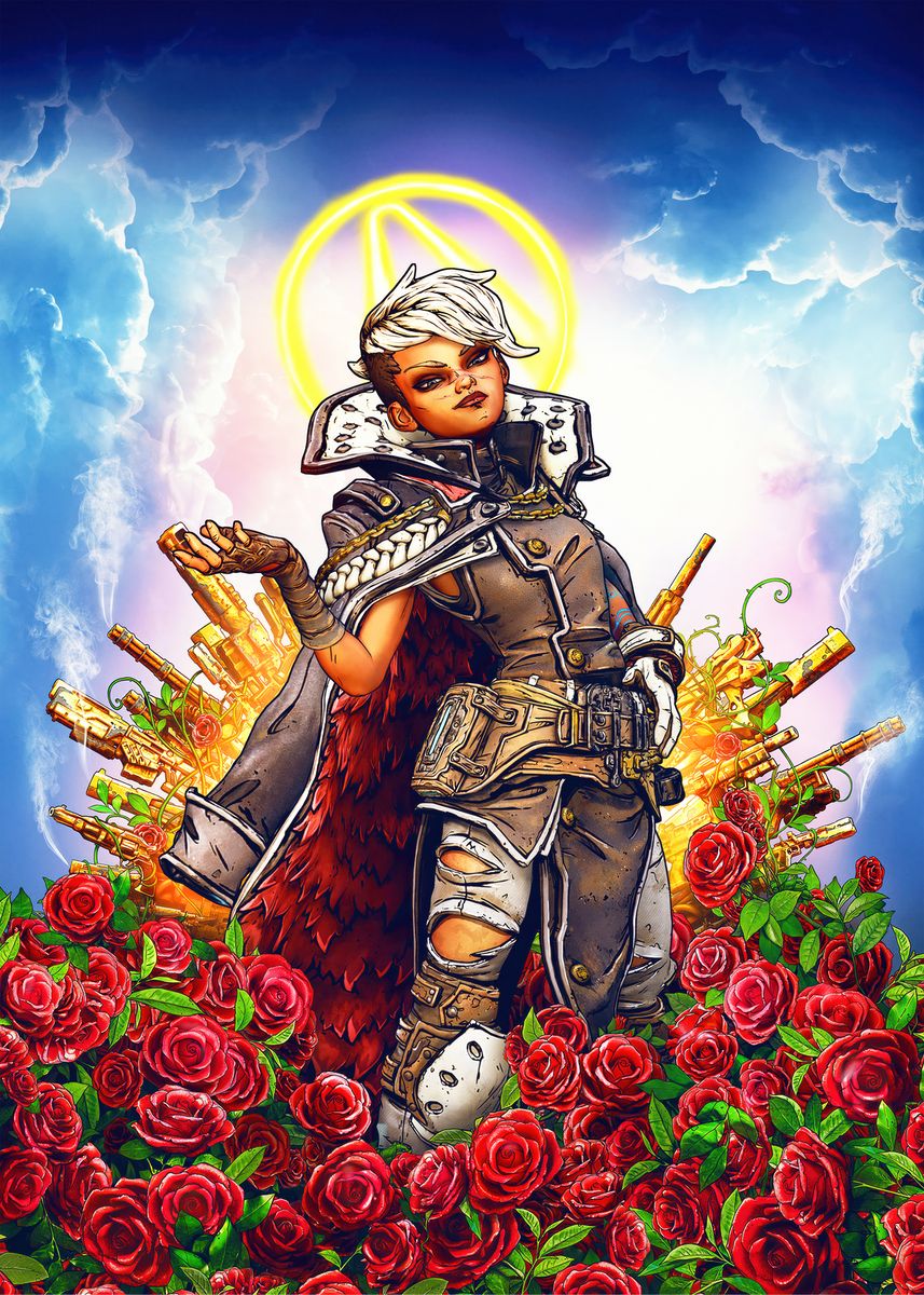'Tyreen Roses' Poster, picture, metal print, paint by Borderlands ...