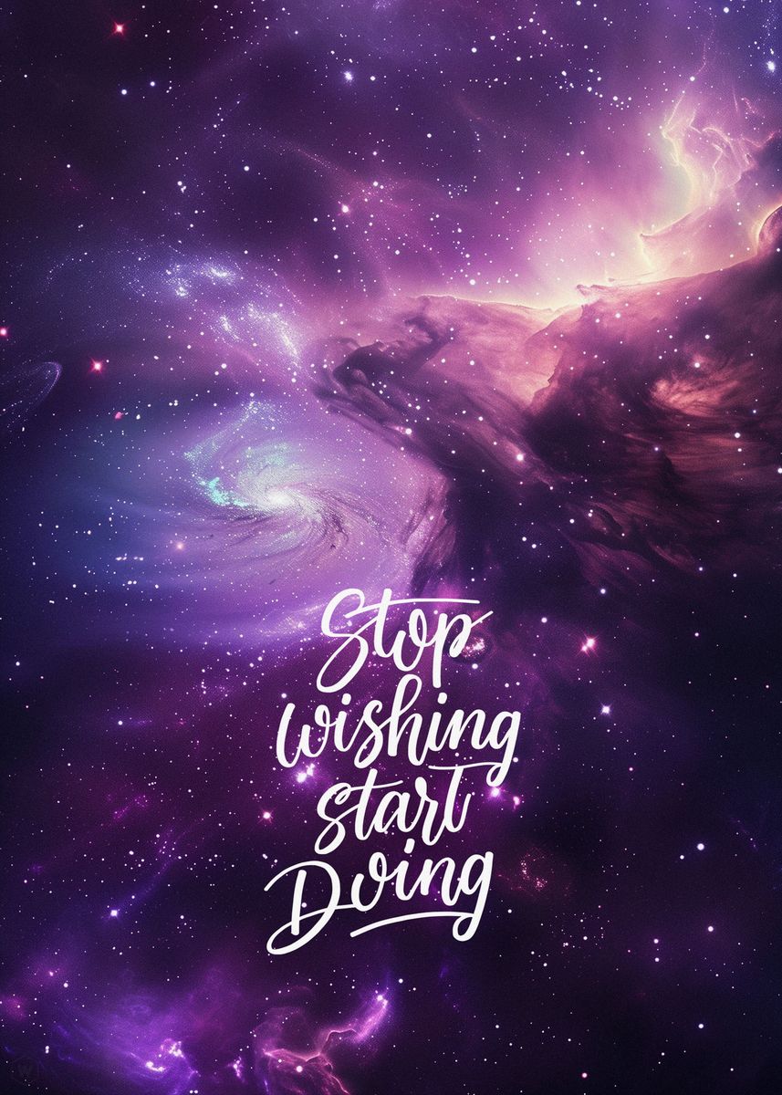 'Milky Way Quotes' Poster, picture, metal print, paint by Angela Kawai ...