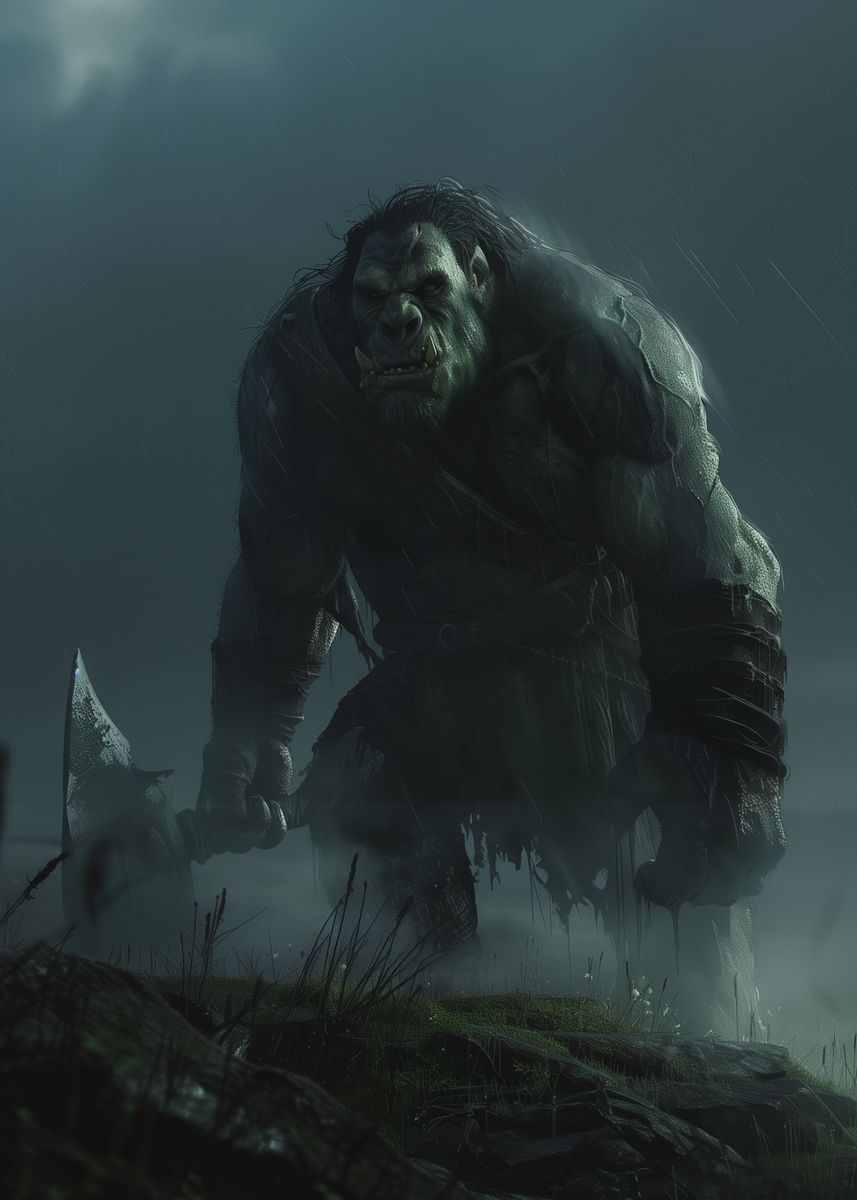 'Ogre' Poster, picture, metal print, paint by Iwoko | Displate