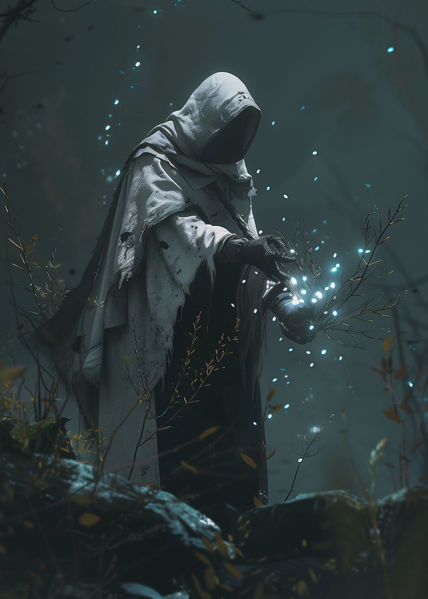 'Light Mage' Poster, picture, metal print, paint by Iwoko | Displate