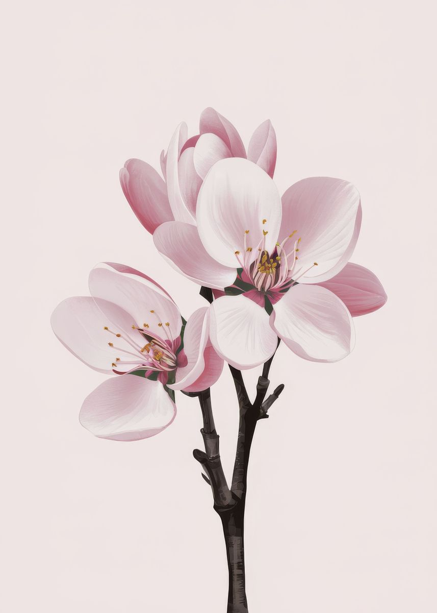 'Flower Pastel' Poster, picture, metal print, paint by DecoyDesign ...