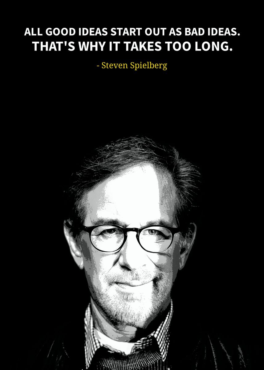 'Steven Spielberg quotes ' Poster, picture, metal print, paint by ...