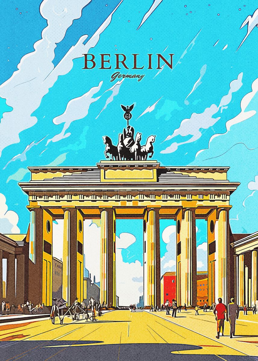 'Germany Berlin Travel' Poster, picture, metal print, paint by Le Thi ...