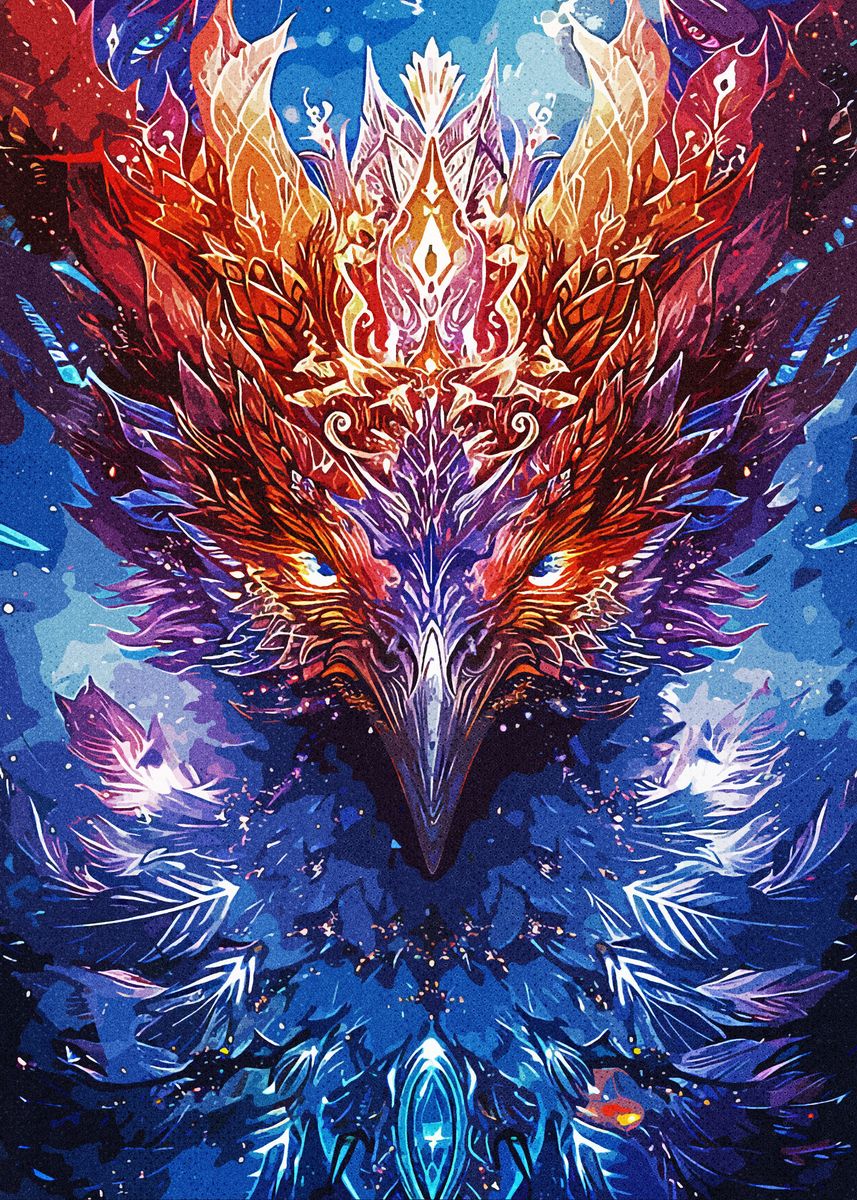 'Mystic Phoenix' Poster, picture, metal print, paint by Coffee Design ...