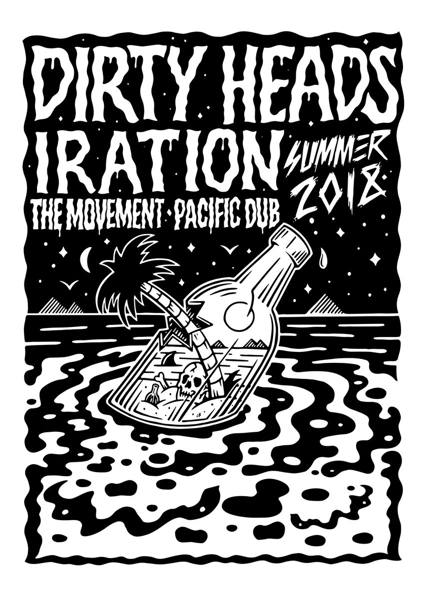 'Dirty Heads Iration' Poster, picture, metal print, paint by Babazuka ...