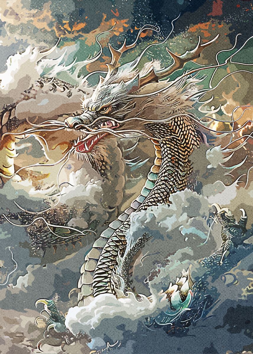 'Dragon Legend' Poster, picture, metal print, paint by Fanth | Displate