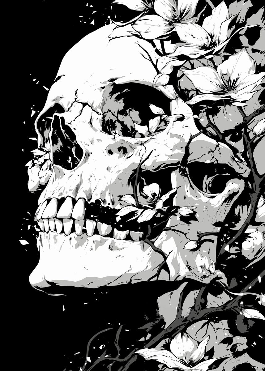 'Skull Of Regrowth' Poster, picture, metal print, paint by mcmtdesigns ...