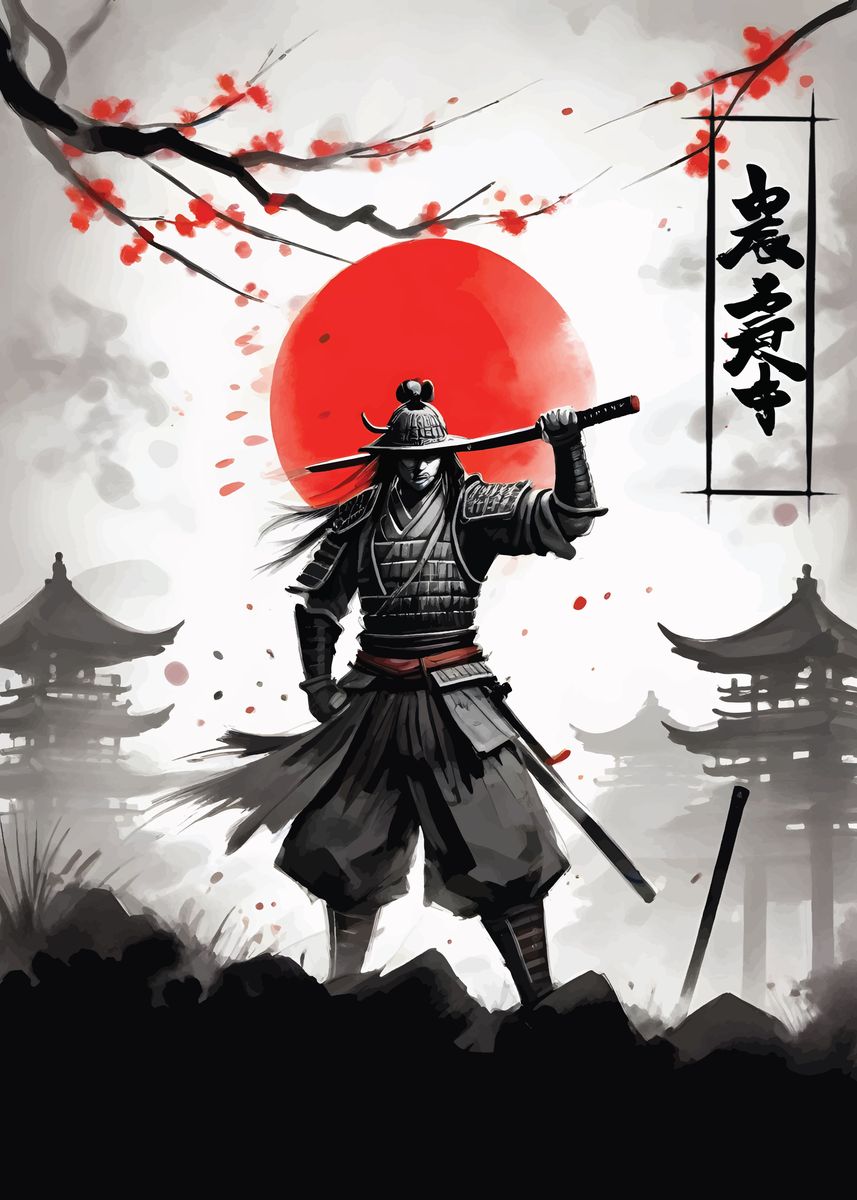 'Samurai Warrior Art' Poster, picture, metal print, paint by ALEX ...