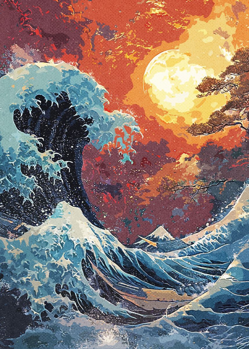 'Katsushika Hokusai' Poster, picture, metal print, paint by Ammar Zain ...