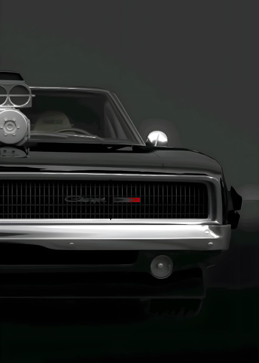 'Dodge charger 1986' Poster, picture, metal print, paint by Horror Cars ...
