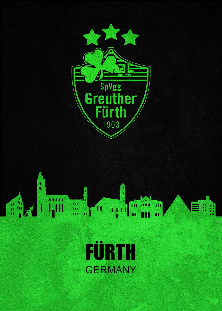 'SpVgg Greuther Furth' Poster, picture, metal print, paint by Tracy ...