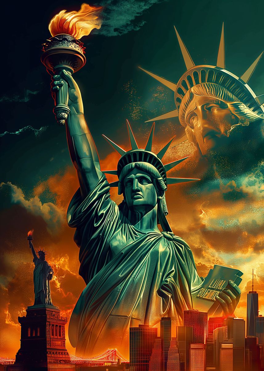 'Liberty Freedom Peace' Poster, picture, metal print, paint by BOUNTEES ...