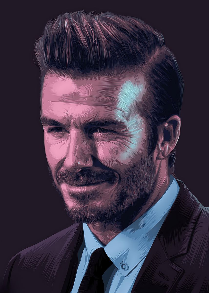 'David beckham portrait' Poster, picture, metal print, paint by metro ...