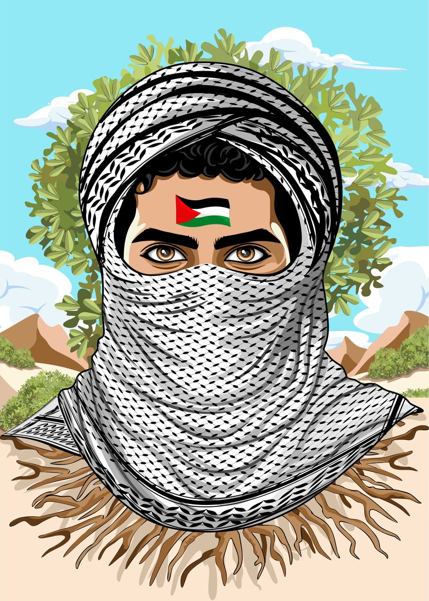 'Palestine Freedom Fighter' Poster, picture, metal print, paint by ...