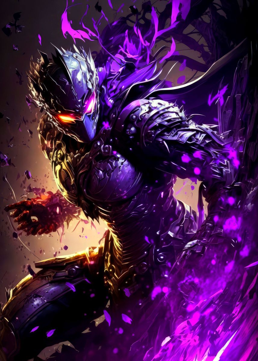 'Purple Cyborg' Poster, picture, metal print, paint by Dark Poster ...