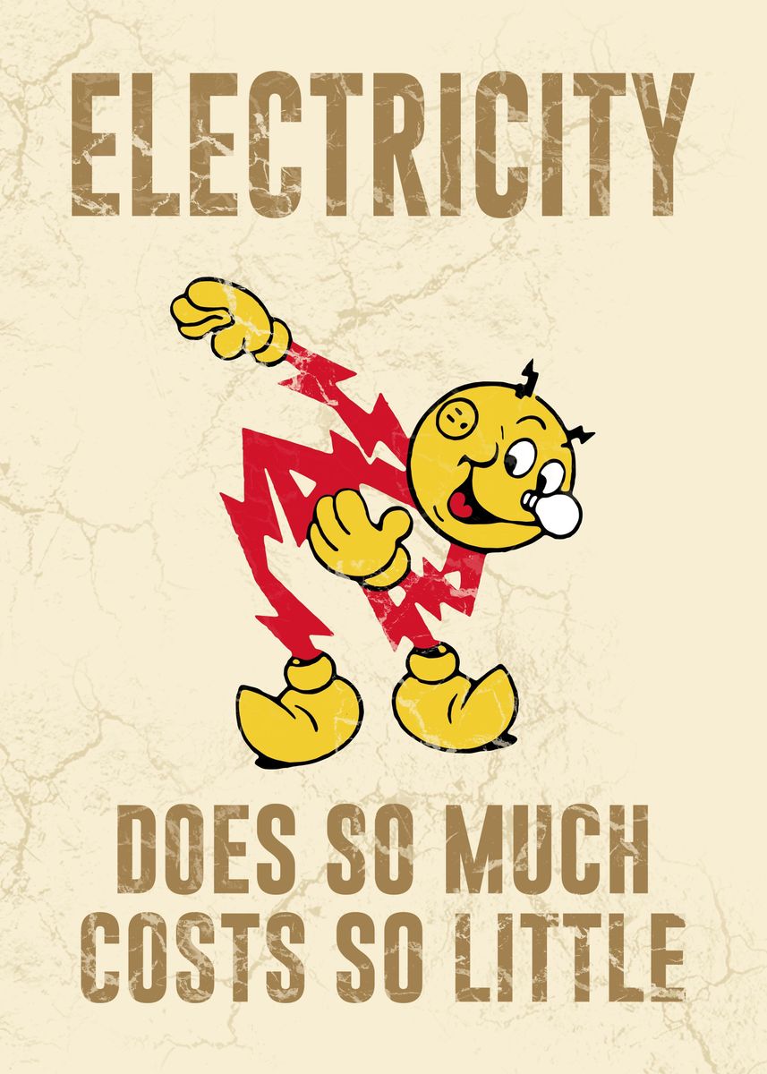 'Reddy Kilowatt 1' Poster, picture, metal print, paint by Santos ...