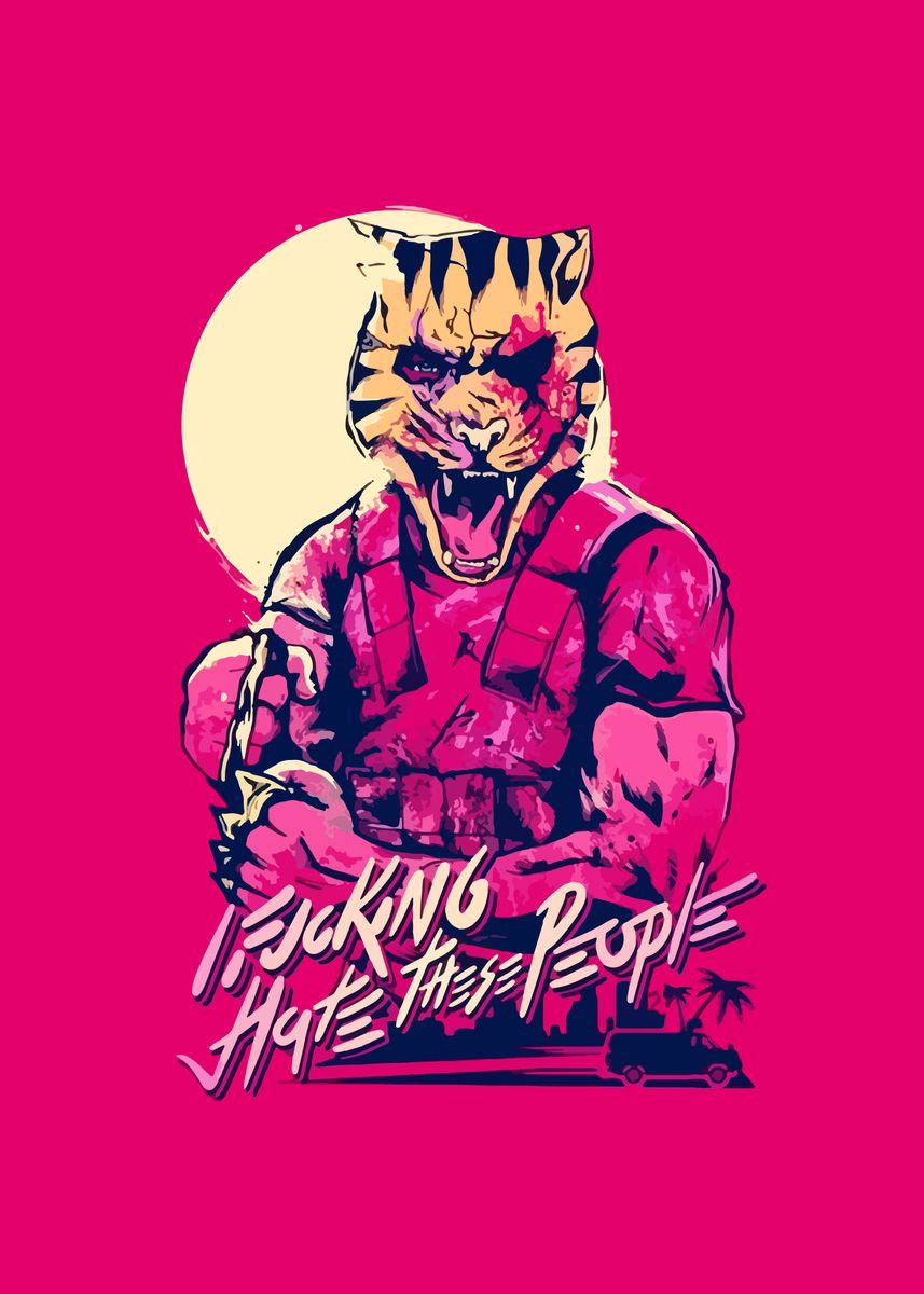 'Hotline Miami' Poster, picture, metal print, paint by albran karan ...