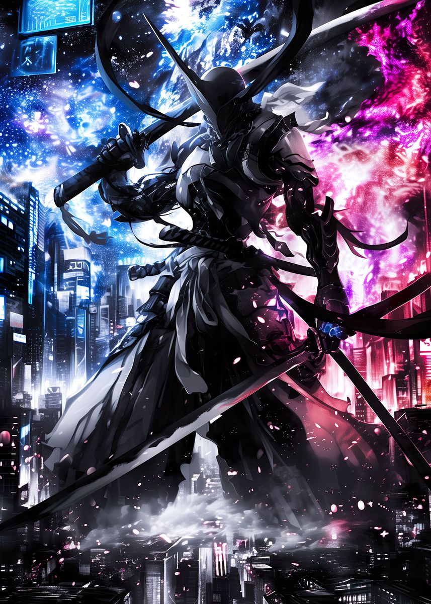 'Metal Samurai' Poster, picture, metal print, paint by ...