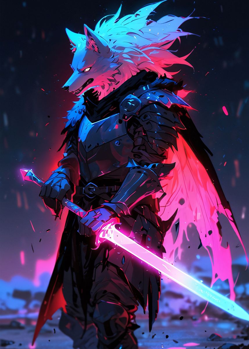 'General Wolf' Poster, picture, metal print, paint by Madooza | Displate