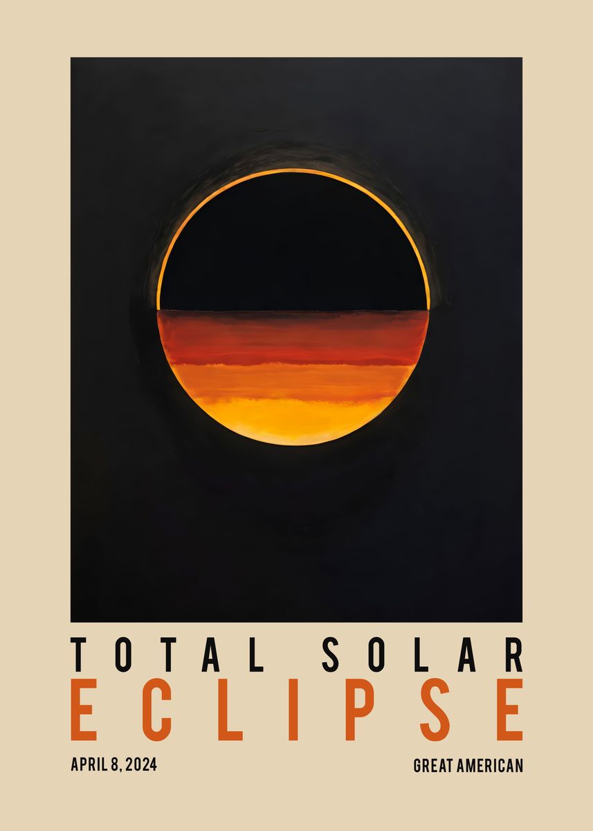 'Eclipse Great American' Poster, picture, metal print, paint by ...