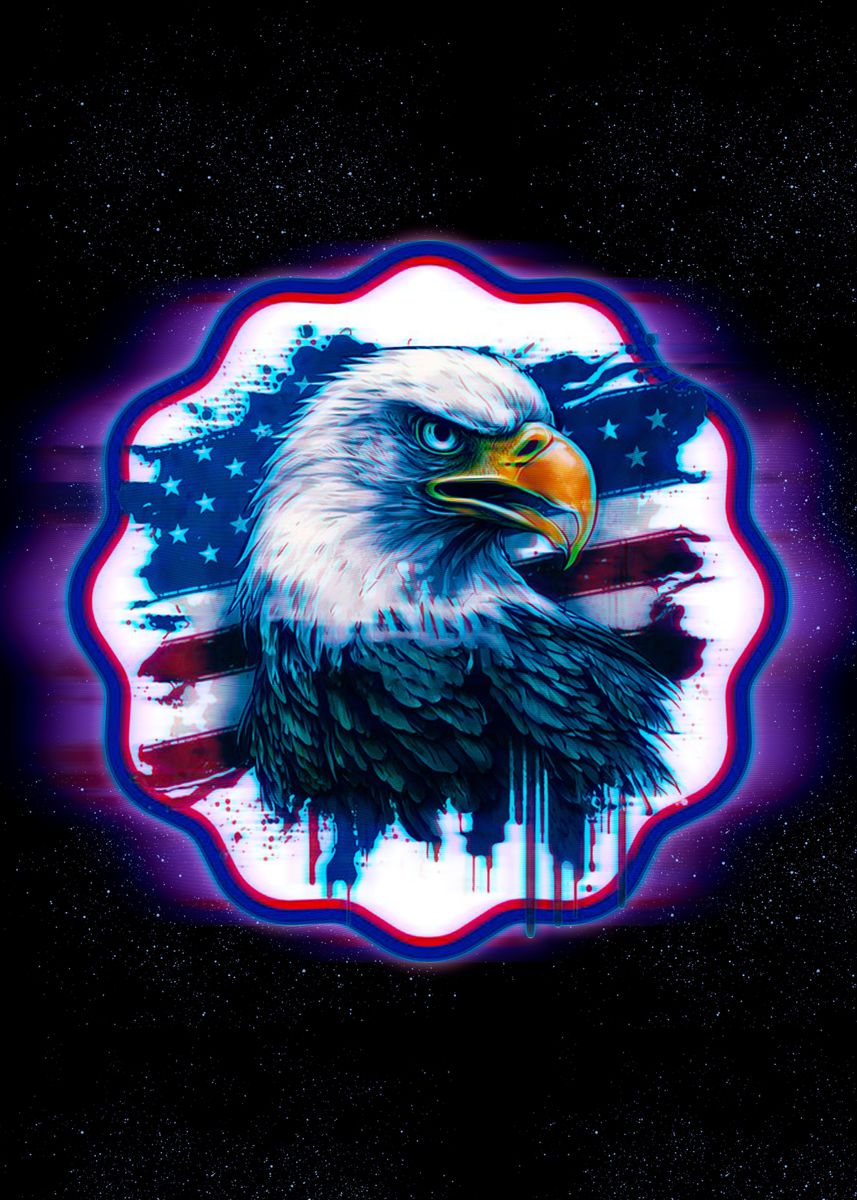 'eagle ' Poster, picture, metal print, paint by Hanan | Displate