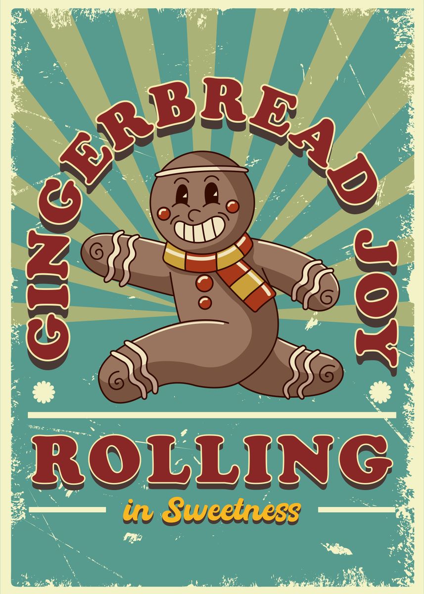 'Christmas Gingerbread' Poster, picture, metal print, paint by Adam ...