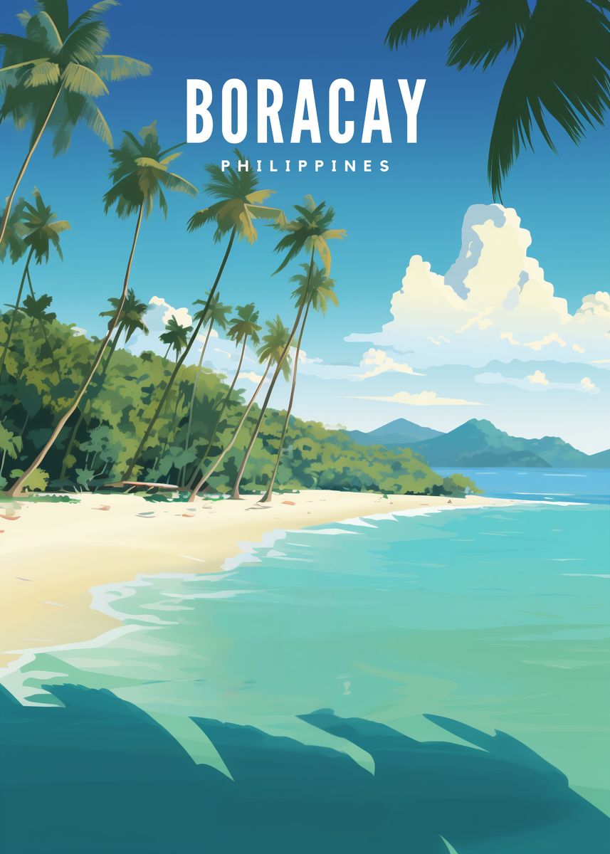 'Boracay Philippines' Poster, picture, metal print, paint by Mark ...