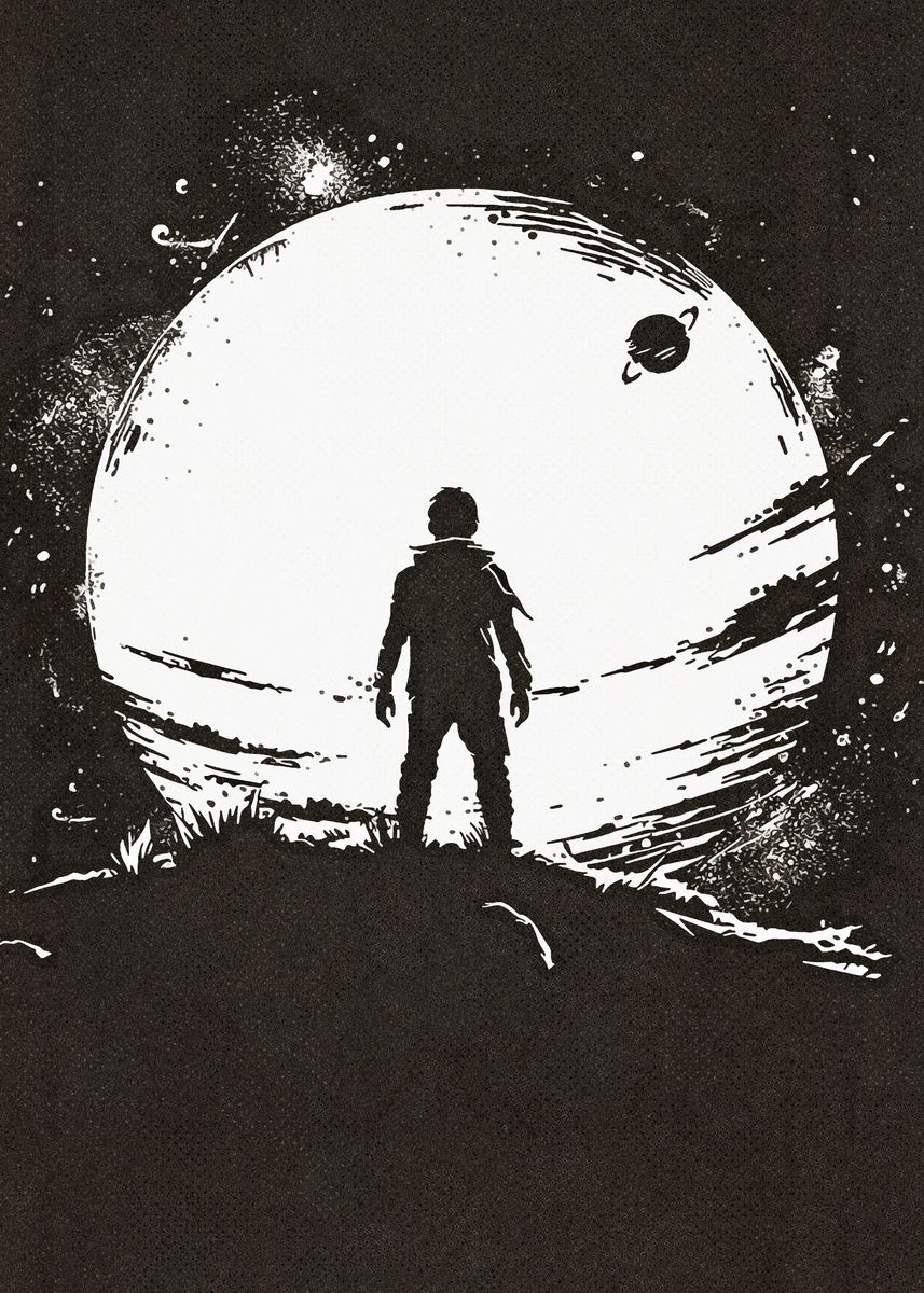 'Black Vintage Space' Poster, picture, metal print, paint by Ammar Zain ...