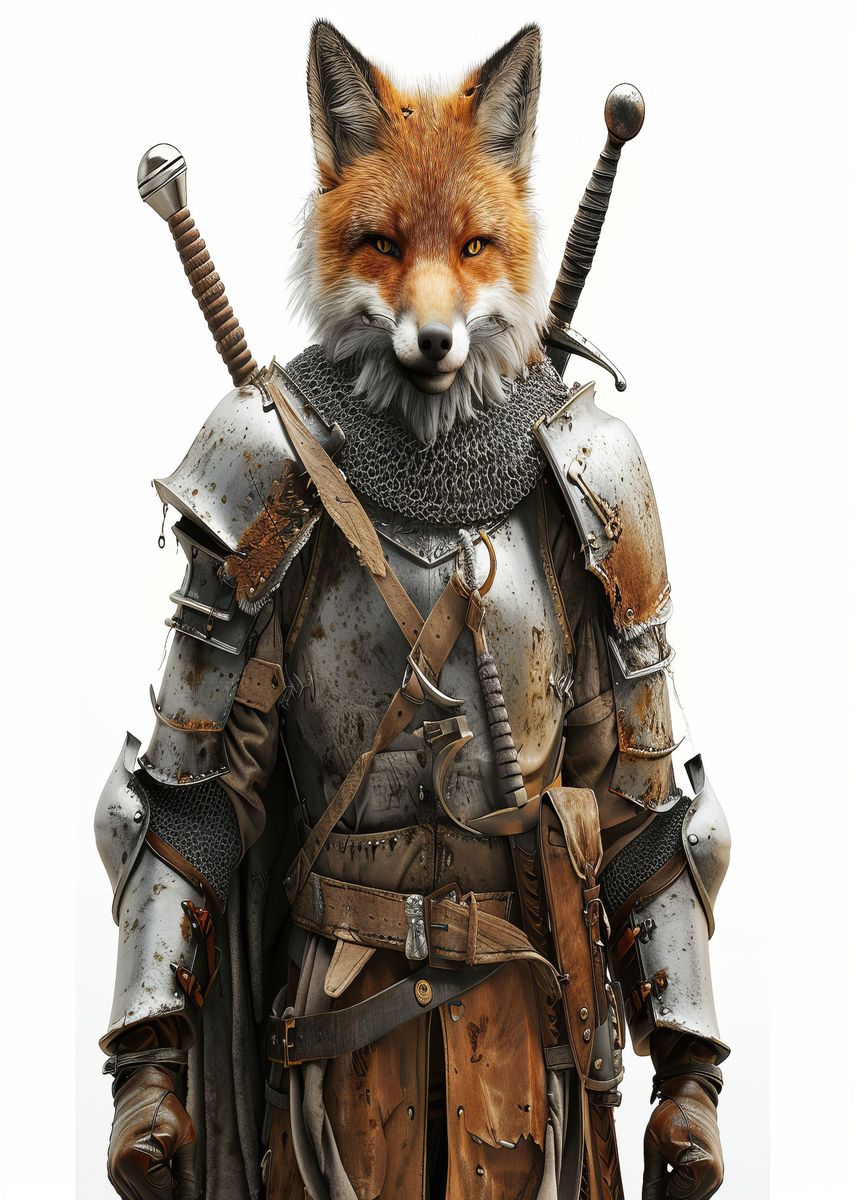 'Fox Knight' Poster, picture, metal print, paint by Henning Seifert ...