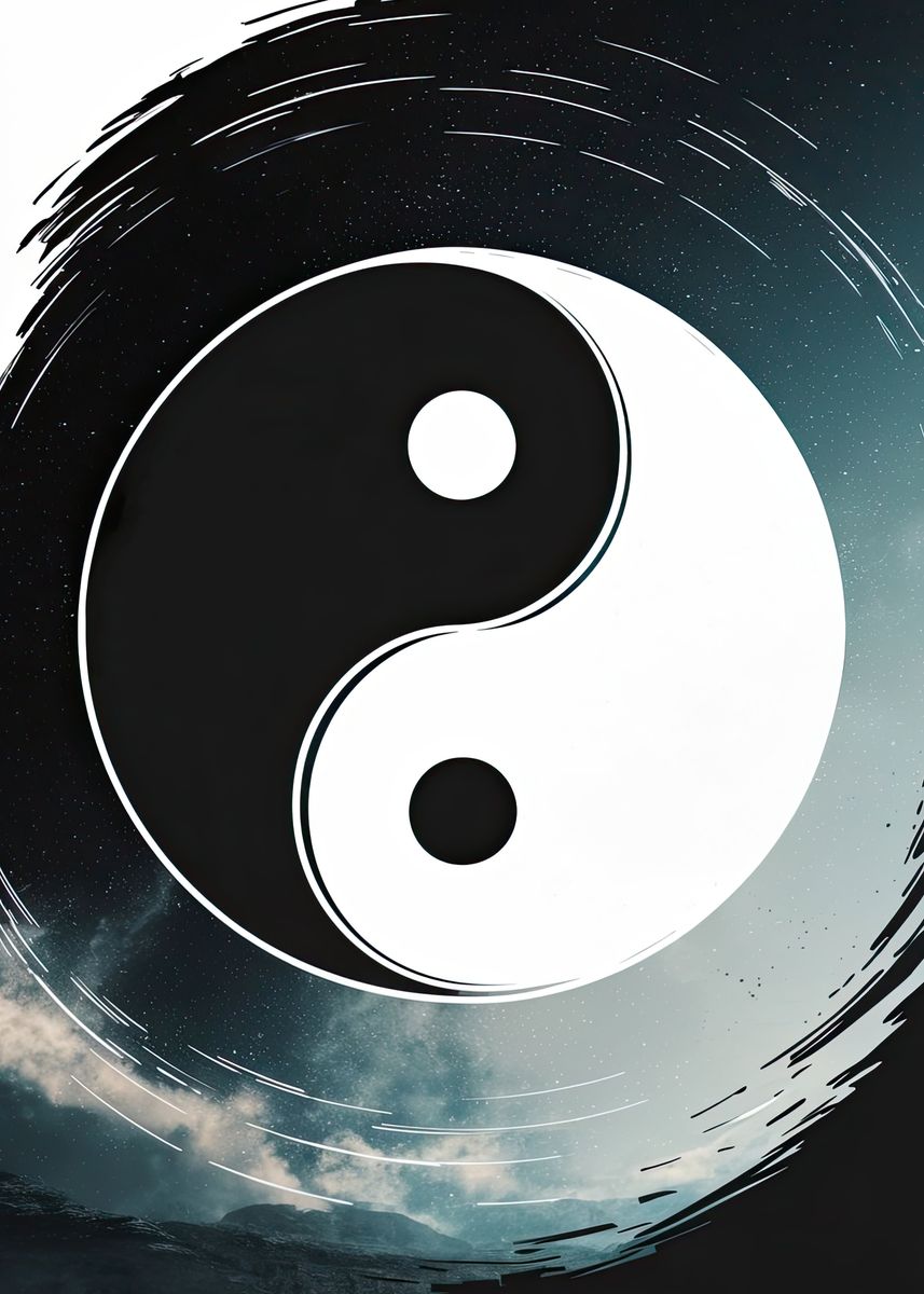 'Modern Zen Yin Yang Symbol' Poster, picture, metal print, paint by ...