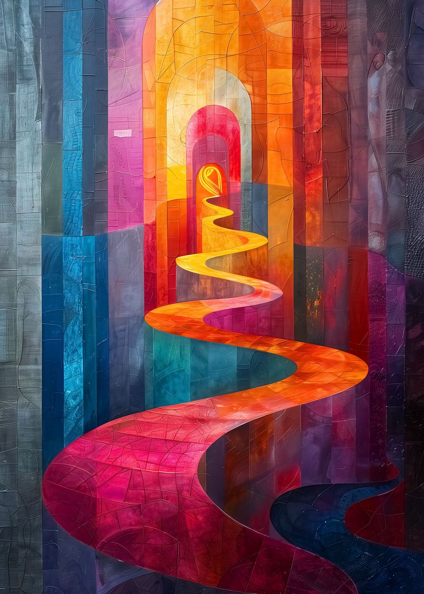 'Minimalistic Walkway' Poster, picture, metal print, paint by ...