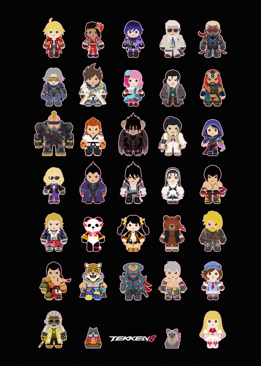 'TEKKEN 8 Chibi' Poster, picture, metal print, paint by TEKKEN | Displate