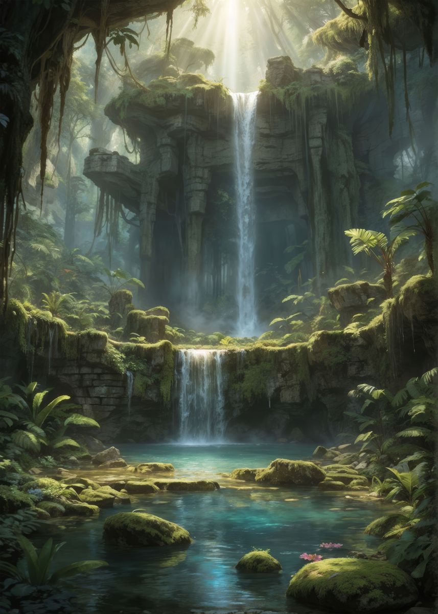 'Enchanted Echoes' Poster, picture, metal print, paint by murtzart ...