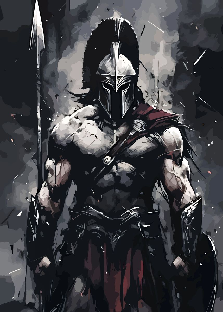 'Soldier spartan game' Poster, picture, metal print, paint by Martins ...