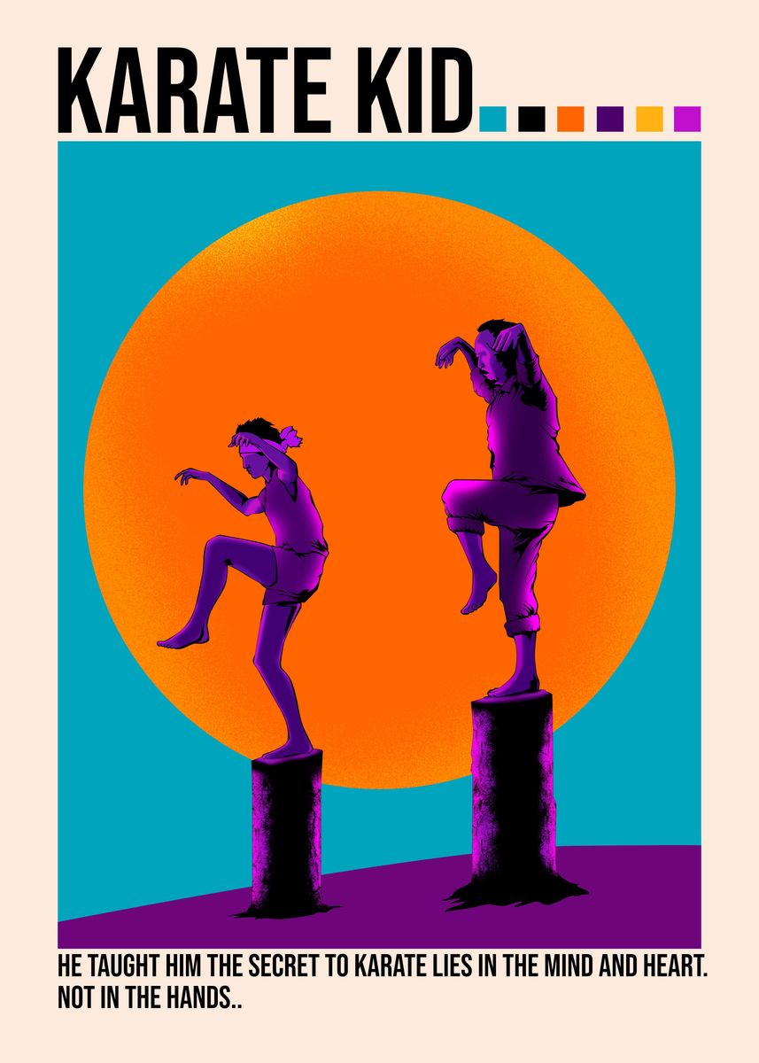 'karate kid modern retro' Poster, picture, metal print, paint by alesha ...