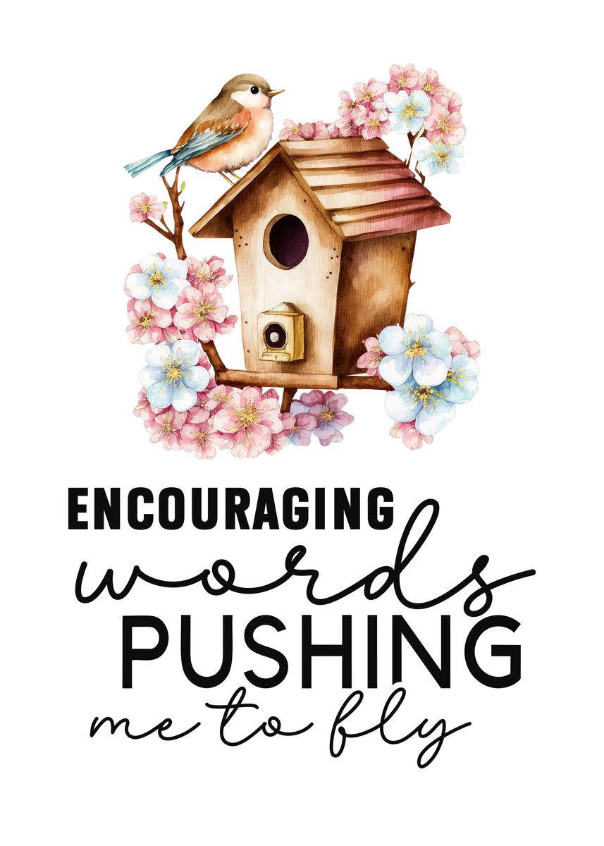 'Encouraging words' Poster, picture, metal print, paint by Juliana RW ...