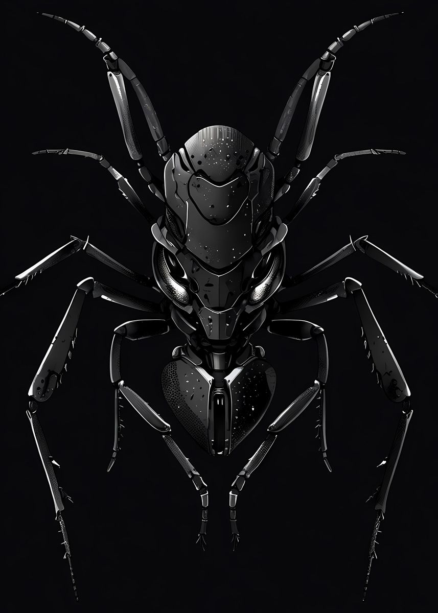 'Metal Arachnid Spider' Poster, picture, metal print, paint by Shamoon ...