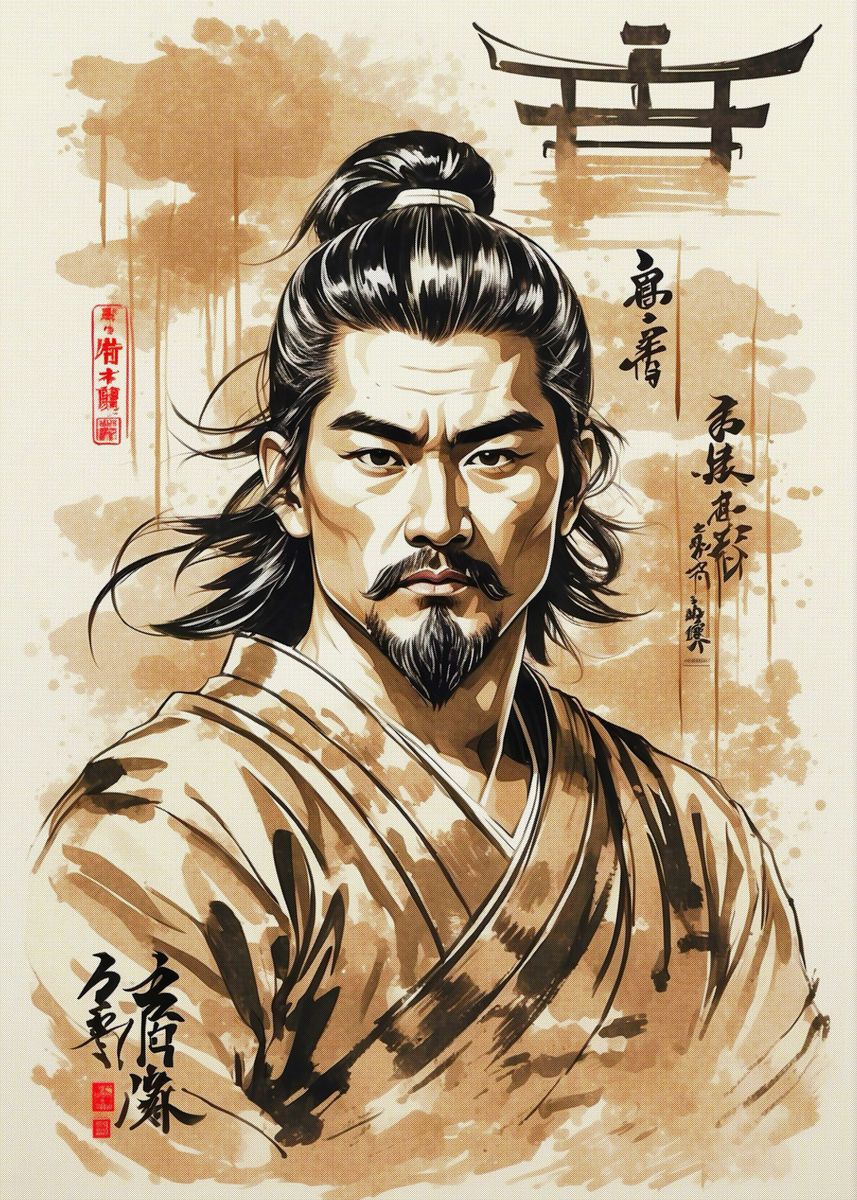 'Master Japan' Poster, picture, metal print, paint by Savika | Displate