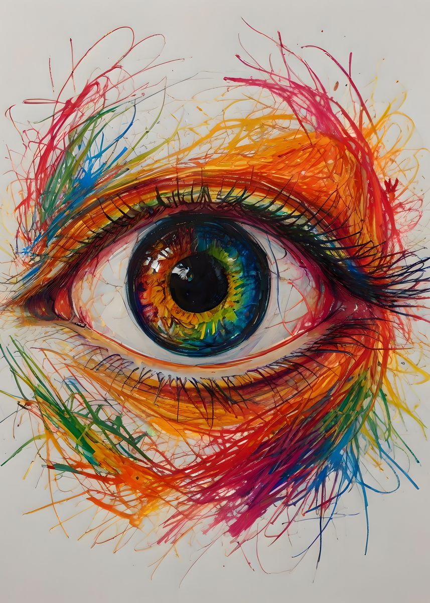 'Eye' Poster, picture, metal print, paint by VR World | Displate