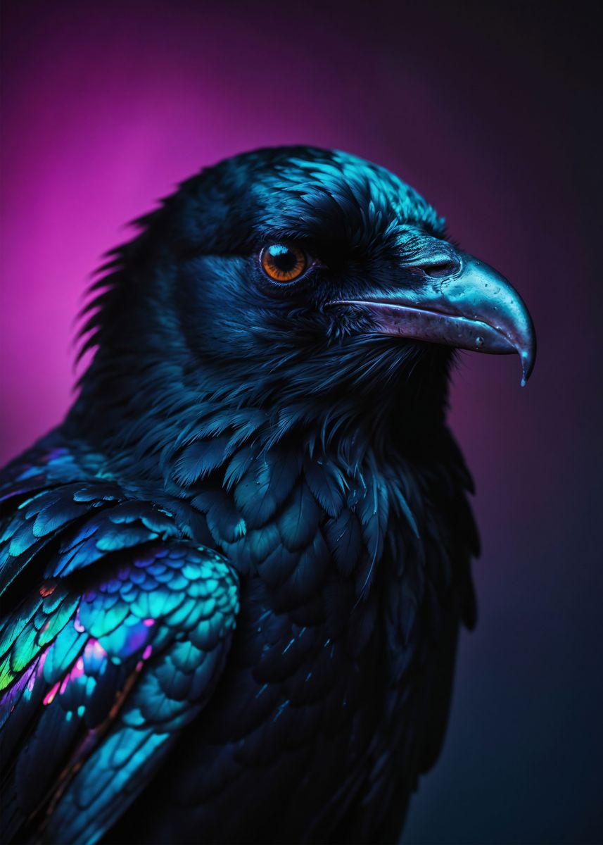 'A Raven Curiosity' Poster, picture, metal print, paint by FlyingBlade ...