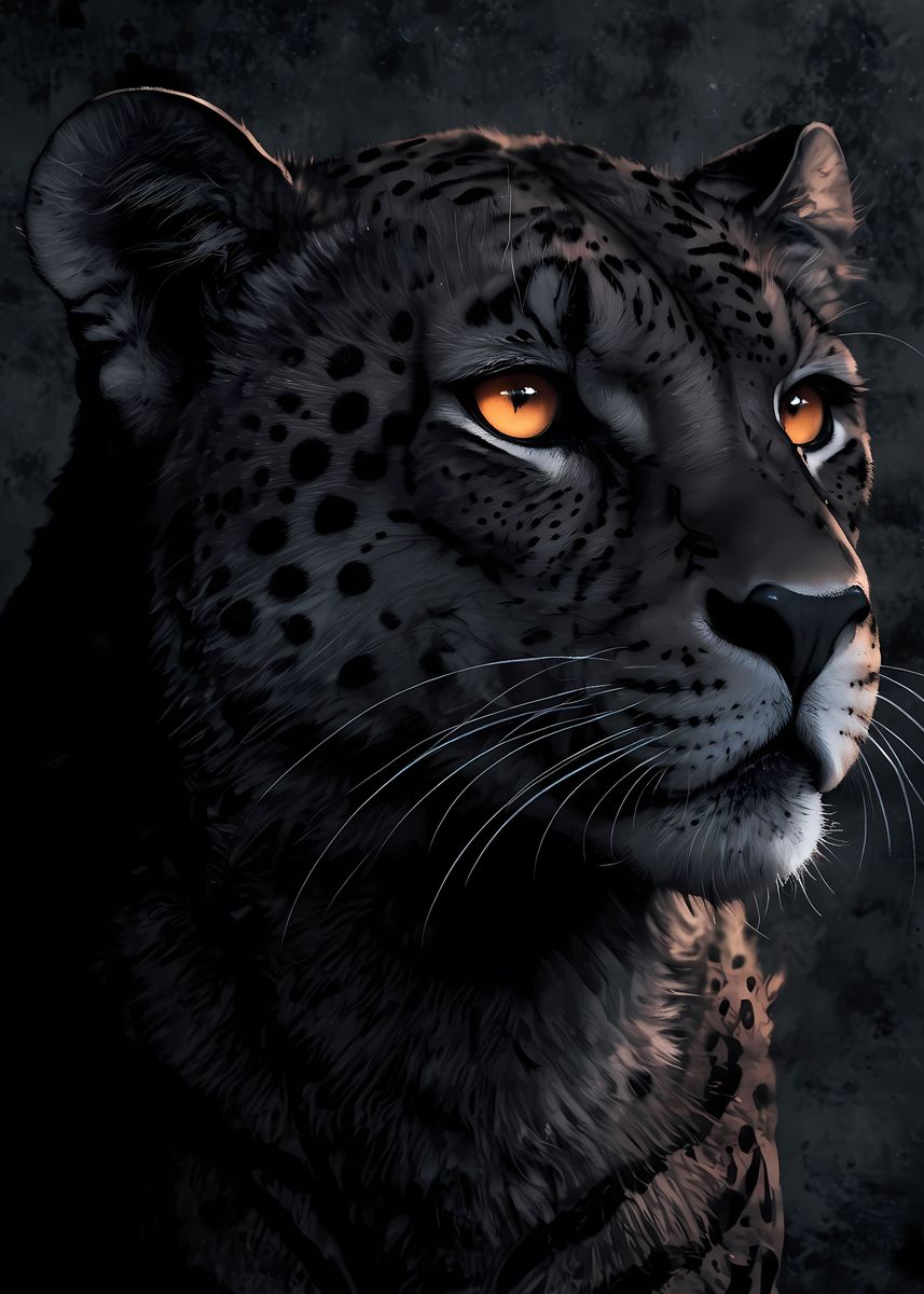 'Cheetahs Grace' Poster, picture, metal print, paint by Shamoon Ibrahim ...