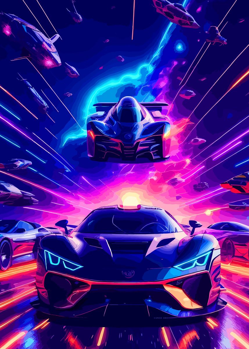 'Street Racing' Poster, picture, metal print, paint by James Bono ...