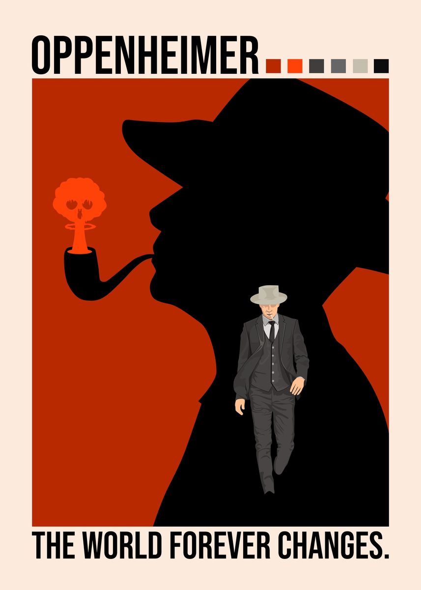 'oppenheimer' Poster, picture, metal print, paint by alesha art | Displate