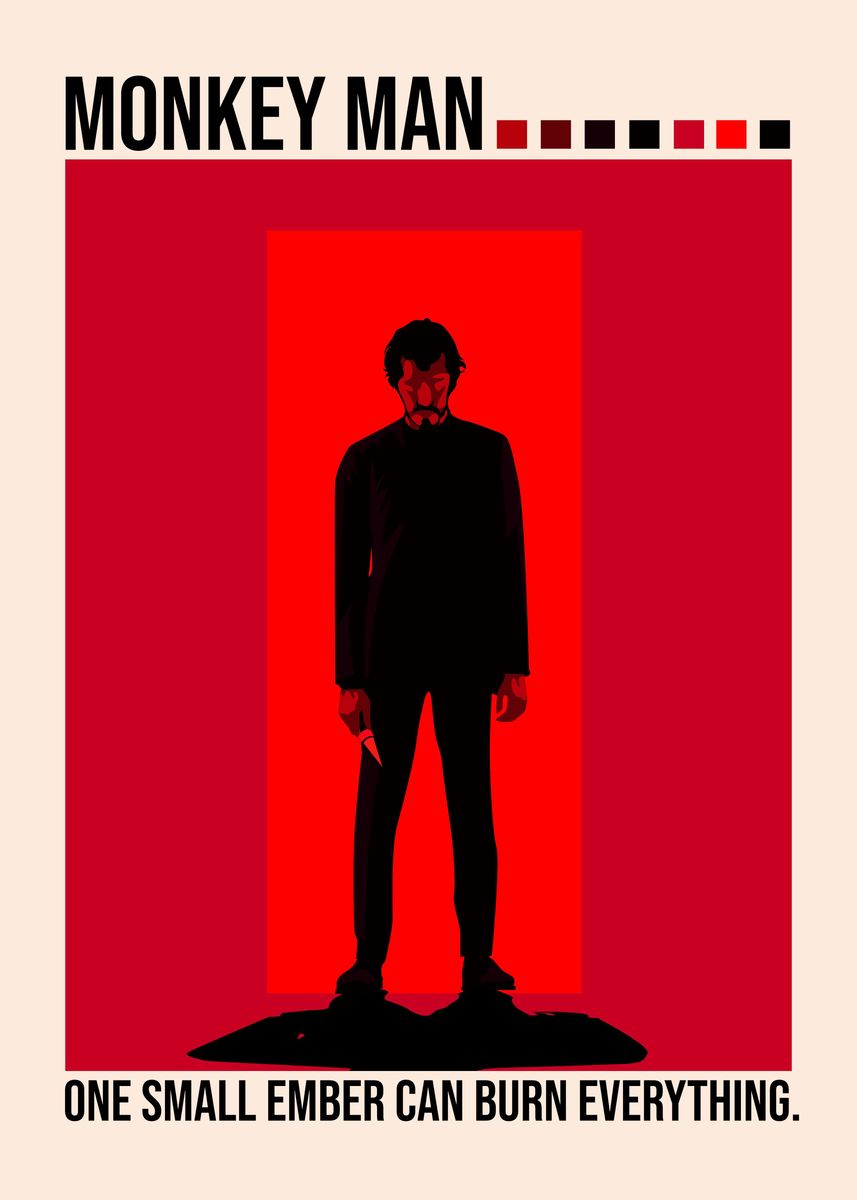 'monkey man' Poster, picture, metal print, paint by alesha art | Displate