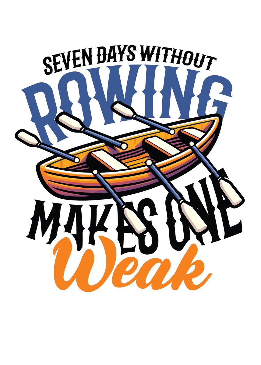 'Row Boat Sculling Rowing' Poster, picture, metal print, paint by ...