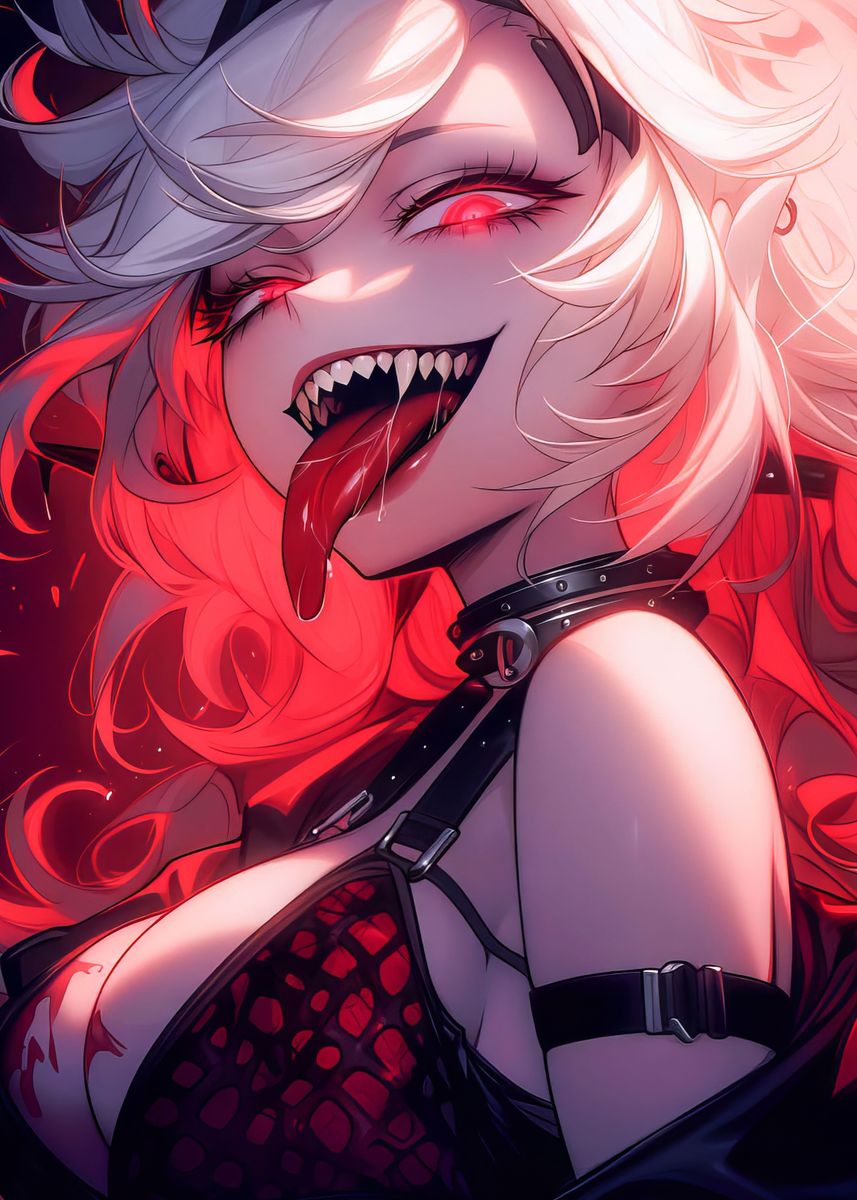 'Demon Girl' Poster, picture, metal print, paint by Vizio | Displate