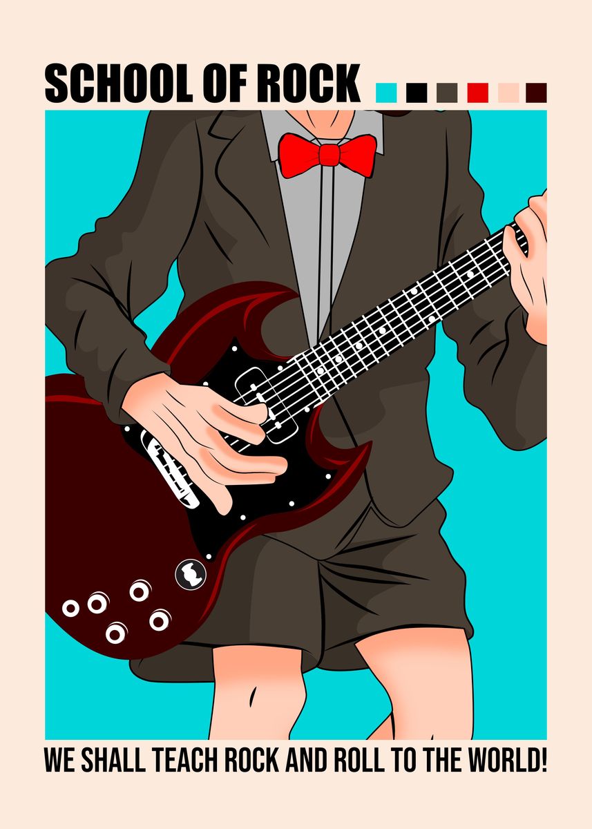 'school of rock' Poster, picture, metal print, paint by alesha art ...